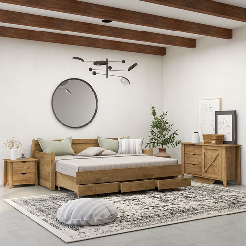 NordicHouse Natural Mia Daybed with Trundle Temple Webster